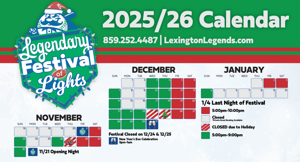 Legendary Festival of Lights - Lexington Legends